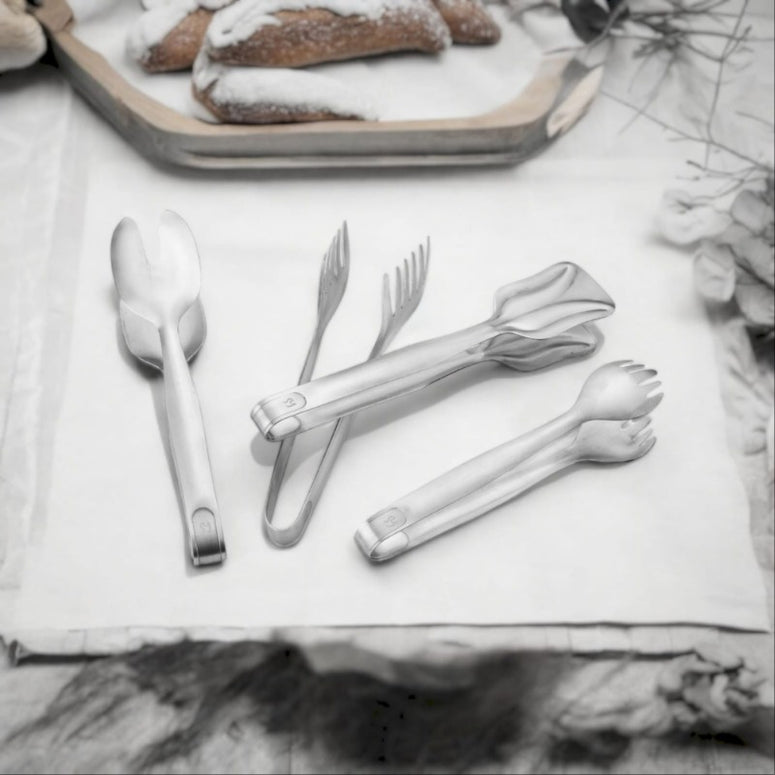 Serving Tong Sets – Salad, Ice & Food Tongs in Steel | FNS India